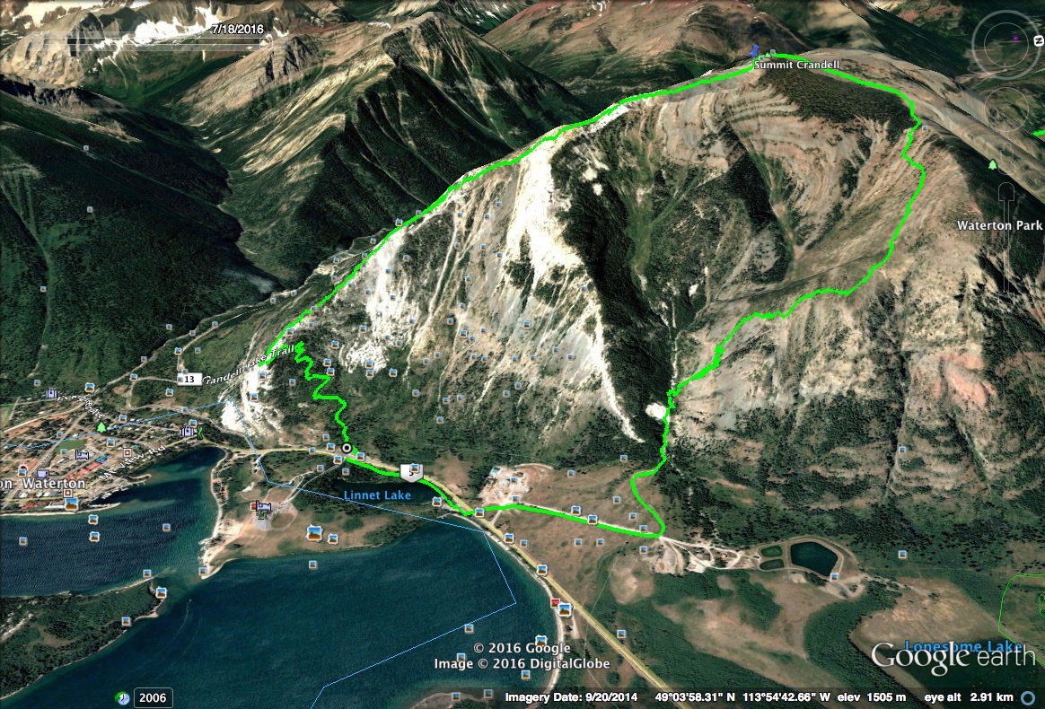 Mount Crandell, 18 July 2016 – peaksandstreams