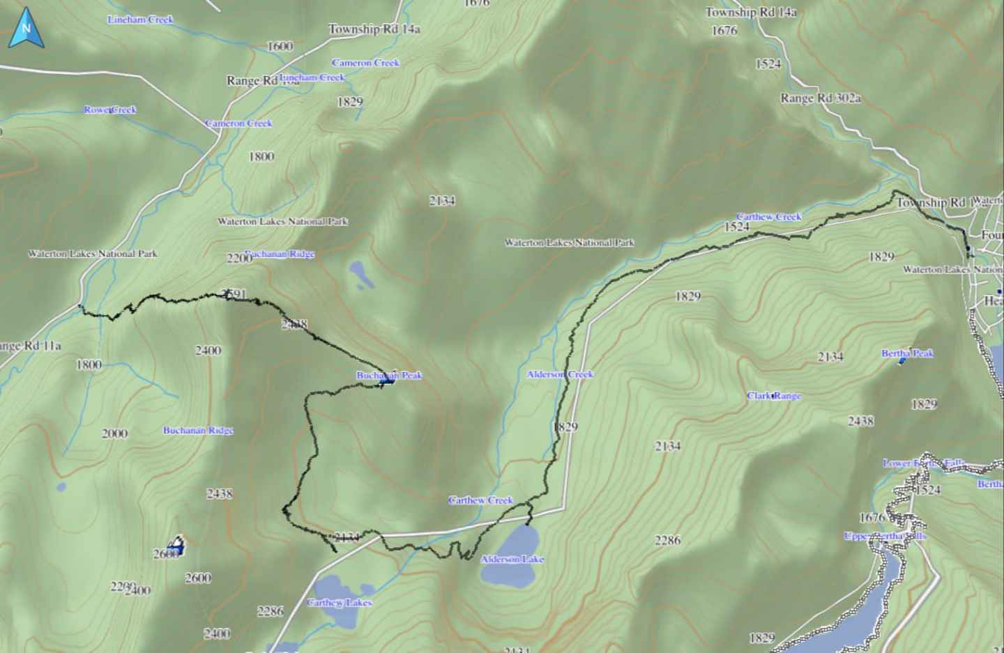 Buchanan Peak, 7 August 2021 – peaks and streams